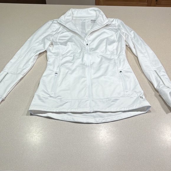 Layer 8 | Jackets & Coats | Layer 8 White Zip Jacket Fully Stretchy ...
